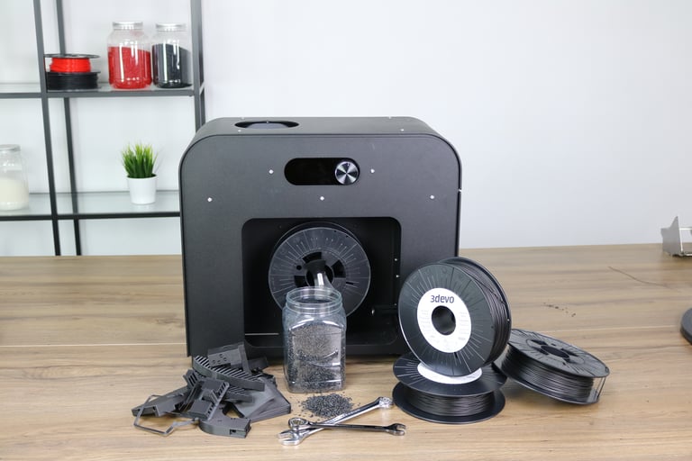 Make 3D Print Materials - Desktop Filament Maker and Shredder | 3devo